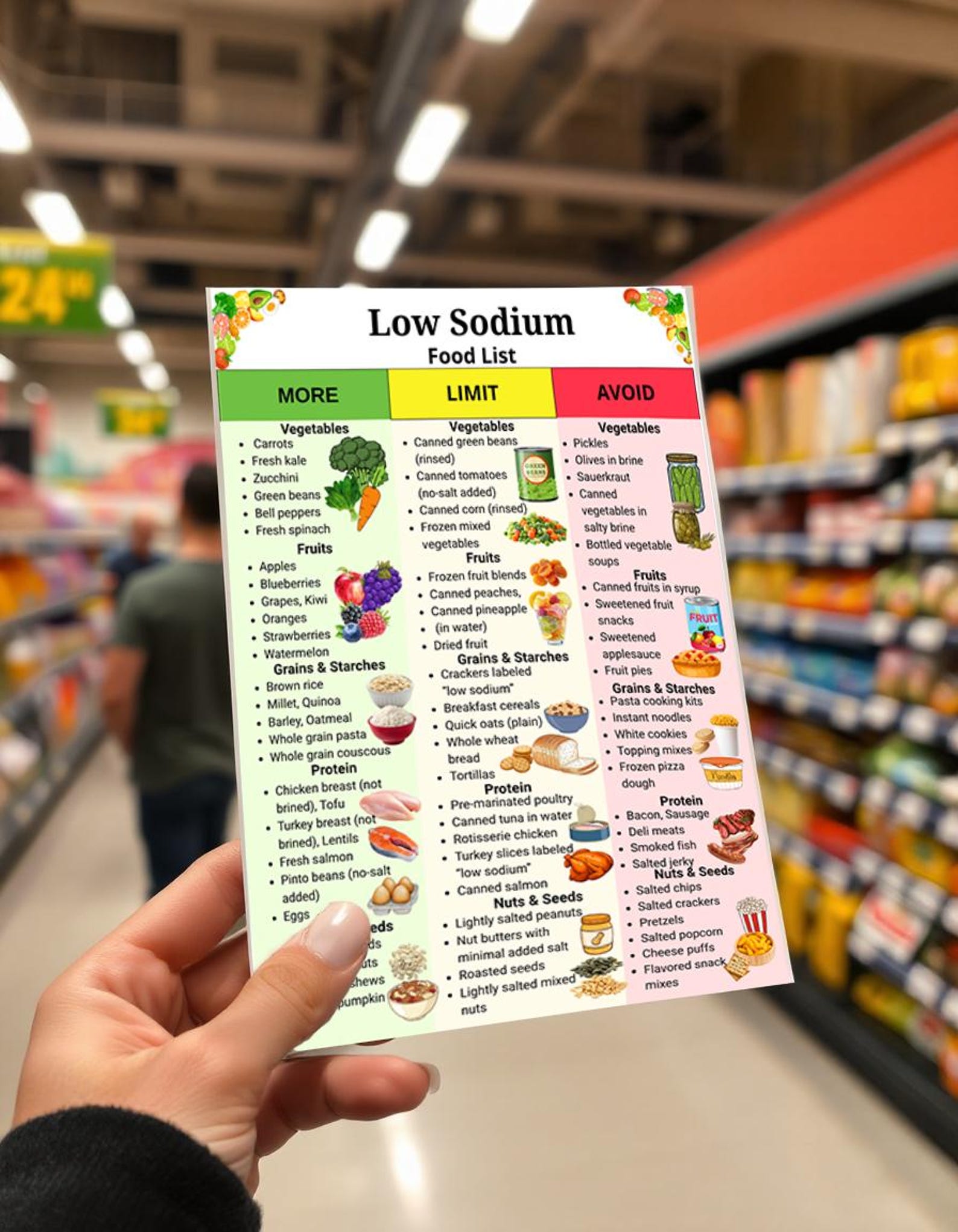 Low Sodium Food List, Low Sodium Diet,low Salt Food Chart for ...