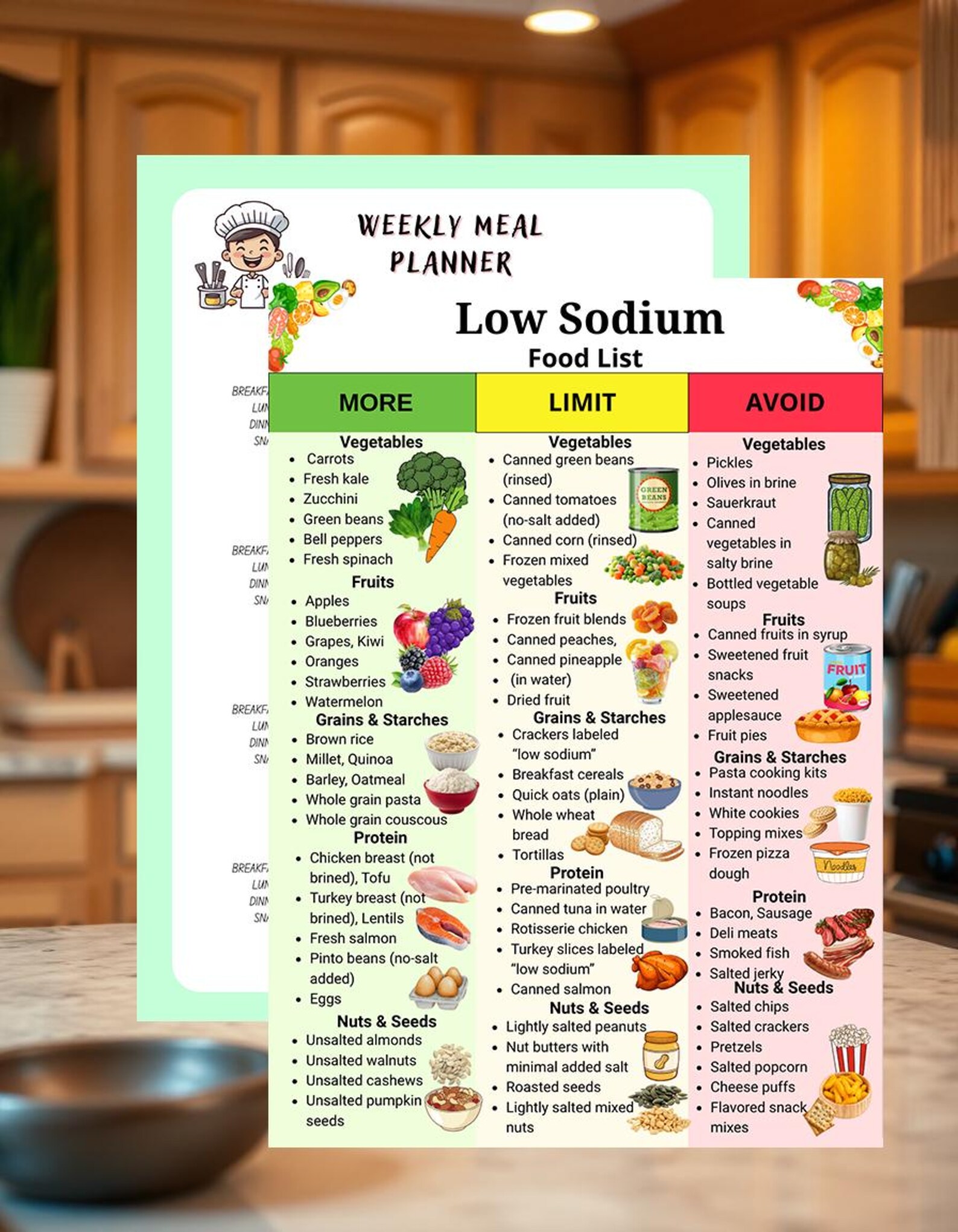 Low Sodium Food List, Low Sodium Diet,low Salt Food Chart for ...