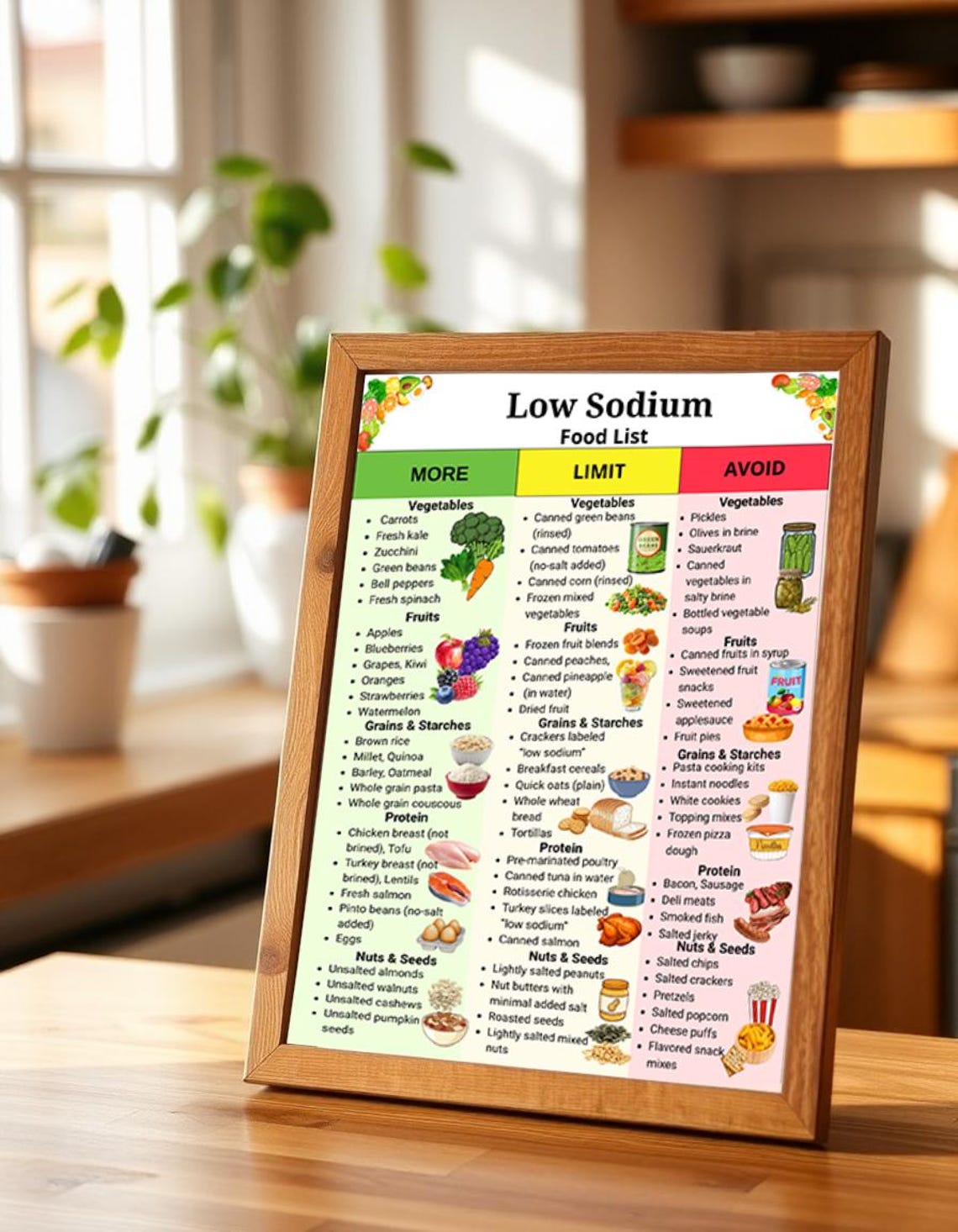 Low Sodium Food List, Low Sodium Diet,low Salt Food Chart for ...