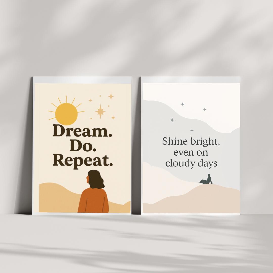 Minimalist Motivational Posters| Inspiring Wall Art for Home & Office ...