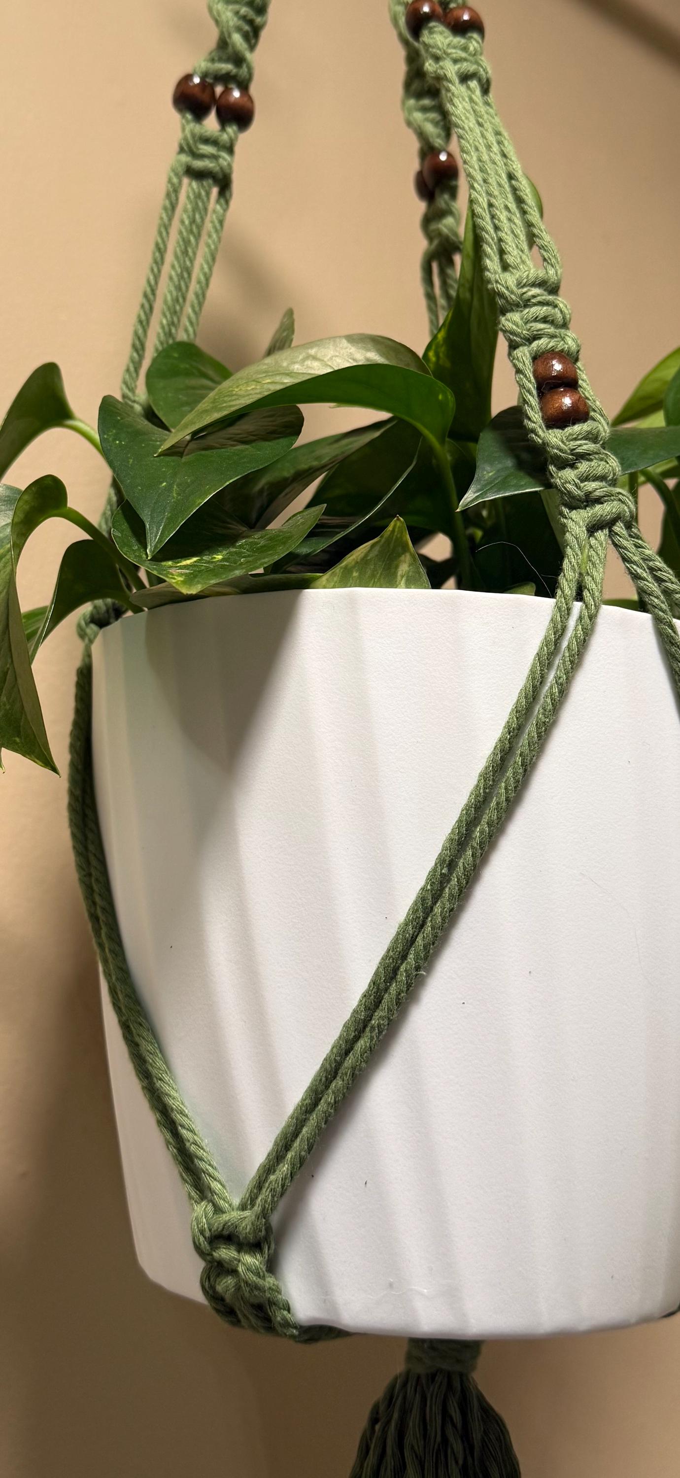Macrame Plant Hanger – 26” or 30” Handmade Boho Hanging Planter for ...