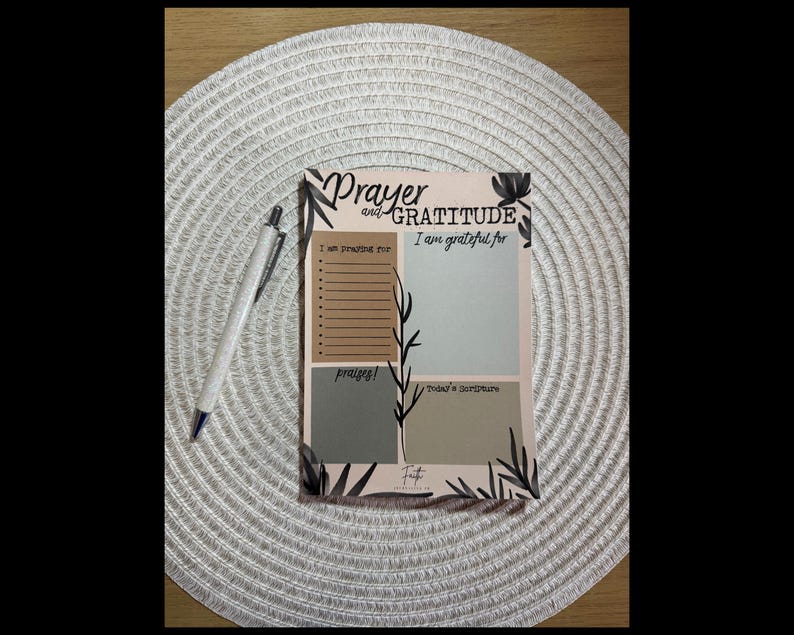 Prayer & Gratitude Notepad Set: Christian Stationery, Stocking Stuffer ...