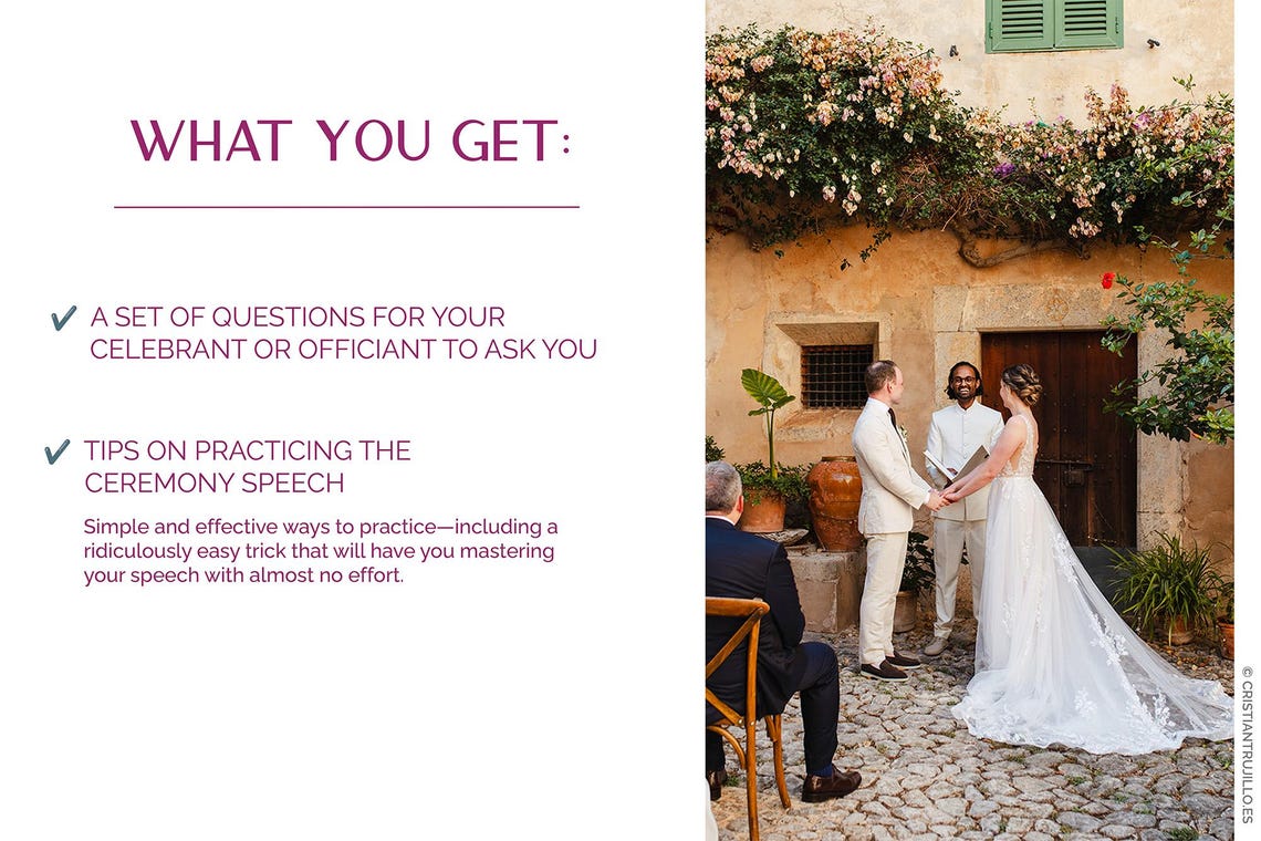 Pre-written Script Wedding Ceremony Celebrant Script Officiant Complete ...