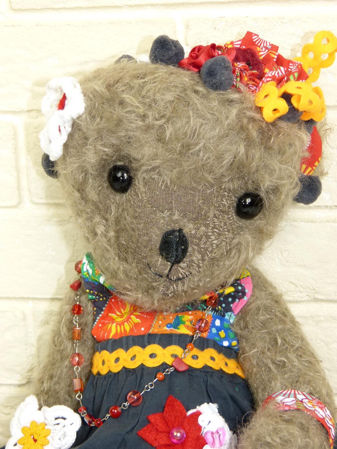 Handmade Teddy Bear Frida 15.75', OOAK Artist Teddy Bear in German ...