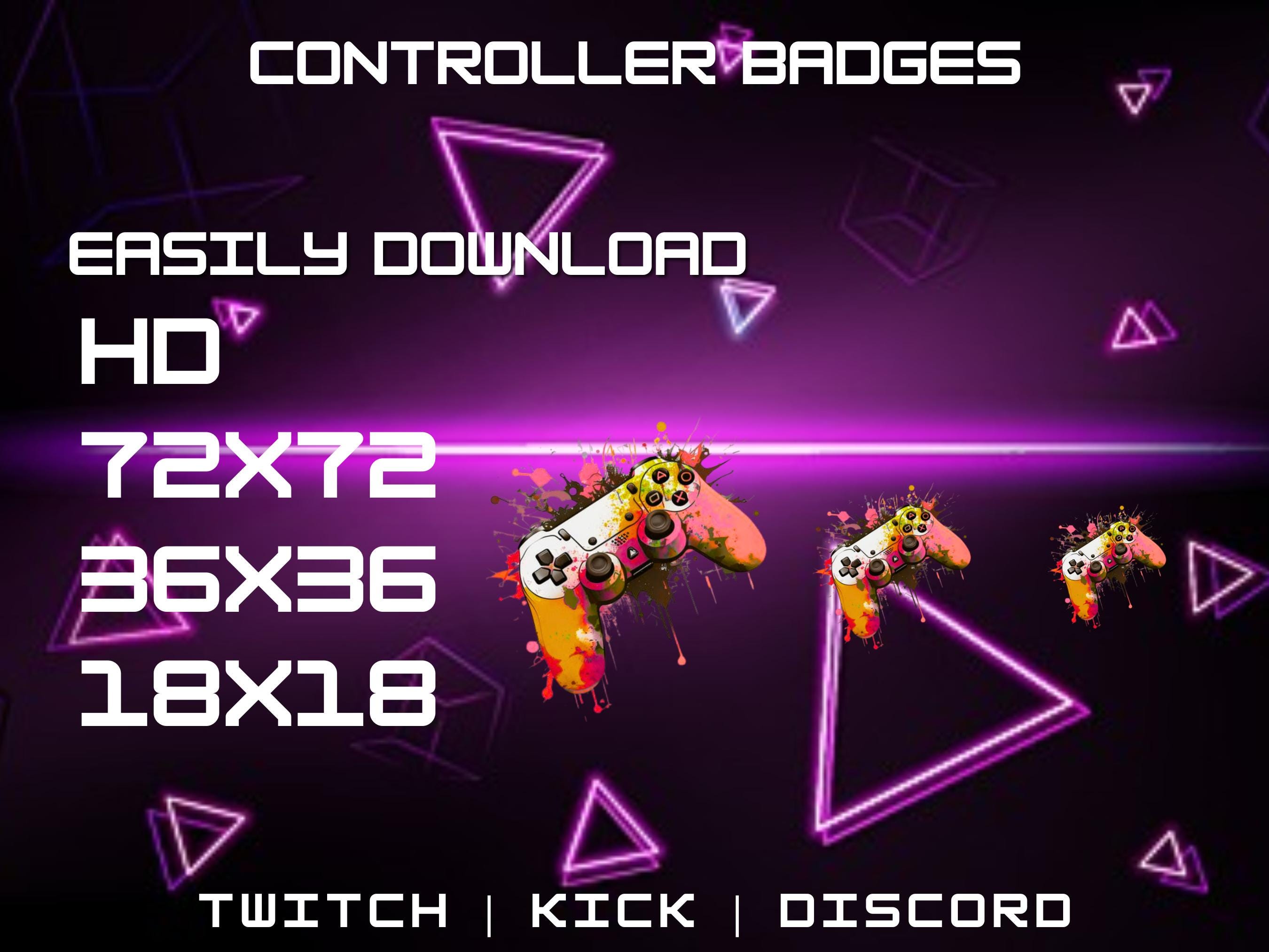 Twitch Controller Sub Badges | Bundle for Twitch, Youtube, and Discord ...
