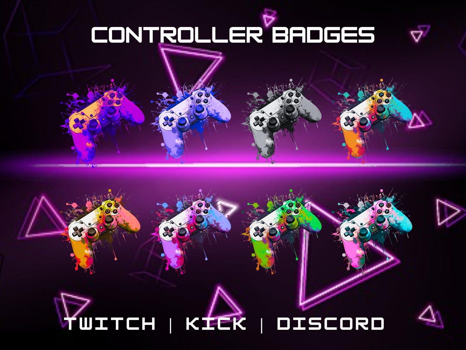 Twitch Controller Sub Badges | Bundle for Twitch, Youtube, and Discord ...