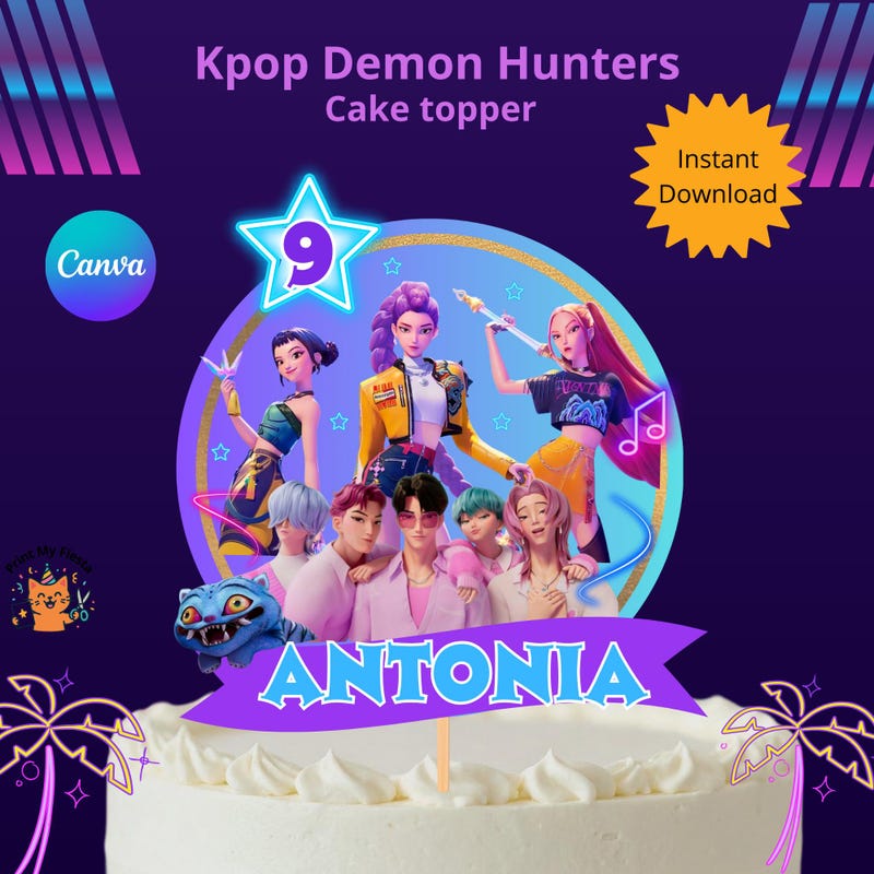 Kpop demon hunters birthday cake - Etsy.de