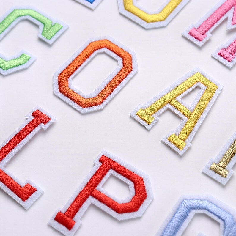 Iron on Capital Letter Patches - Embroidered 26-letters Patches in ...