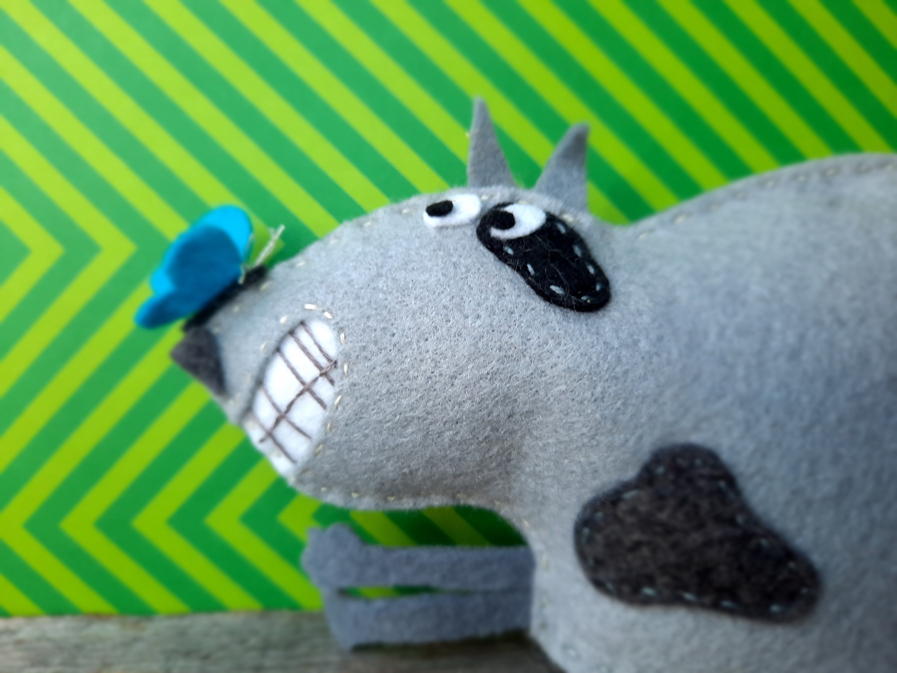 DIY Felt Dog Puppy PDF Step by Step Sewing Pattern Animal Bull Terrier ...
