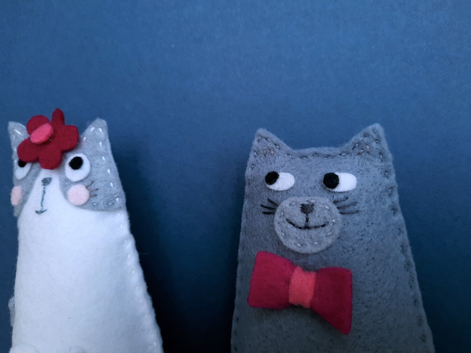 DIY Felt Cats in Love PDF Step by Step Sewing Pattern/valentines Day ...