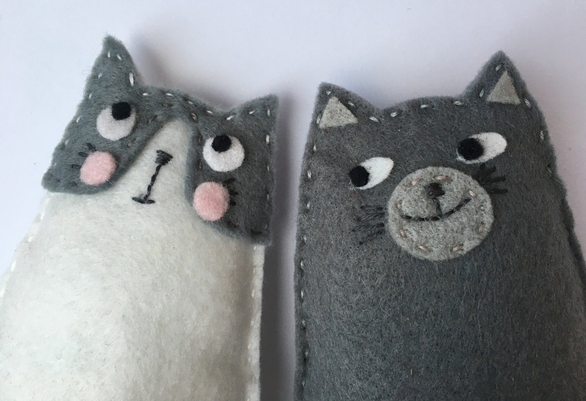 DIY Felt Cats PDF Step by Step Sewing Pattern - Etsy