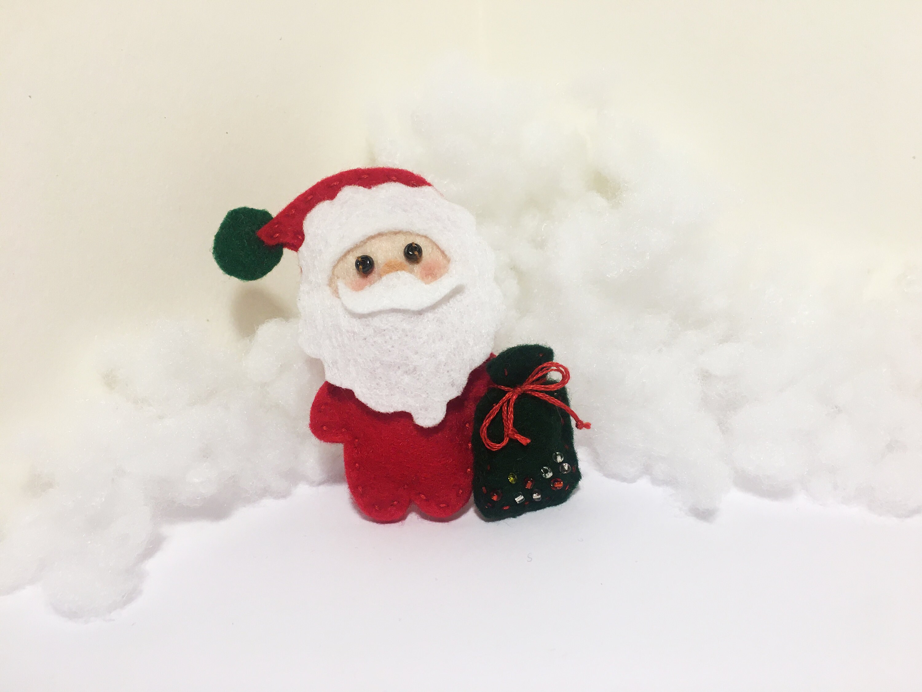 DIY Felt Santa Claus PDF Step by Step Sewing Pattern Christmas Ornament ...