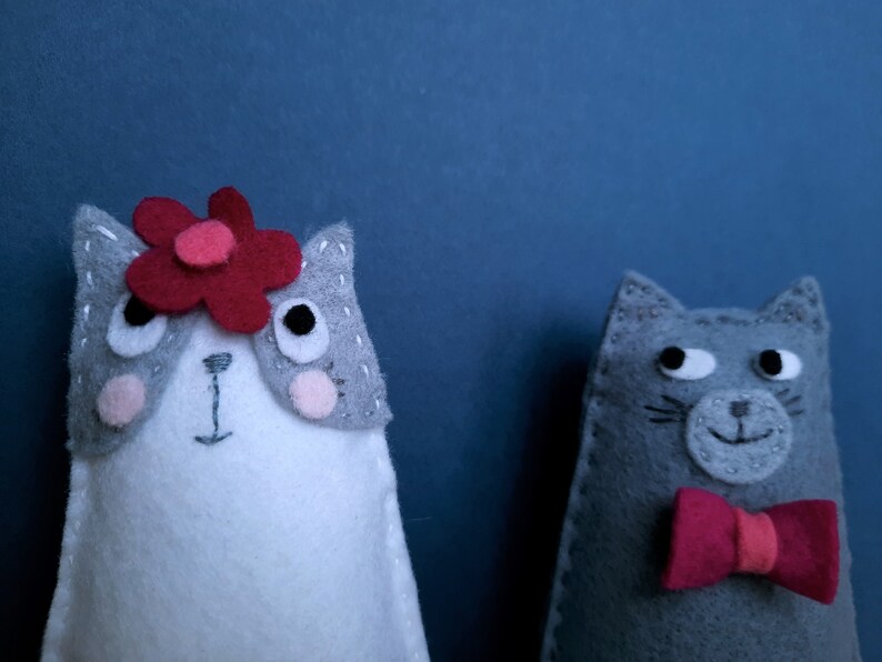 DIY Felt Cats in Love PDF Step by Step Sewing | Etsy