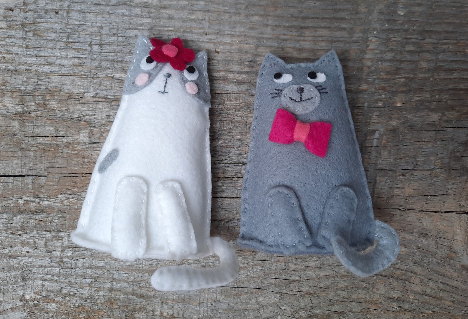 DIY Felt Cats in Love PDF Step by Step Sewing | Etsy