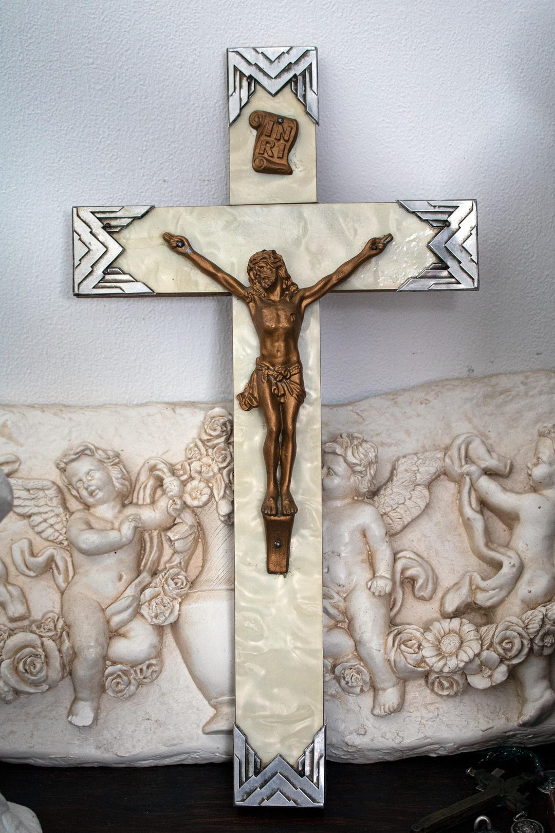 Vintage Art Deco High Relief Jesus Christ Corpus Cristi / Crucifix (12 ...
