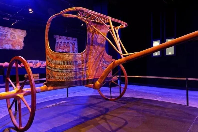 Handmade King Tutankhamun Chariot Wheel, Authentic Egyptian Artifact ...