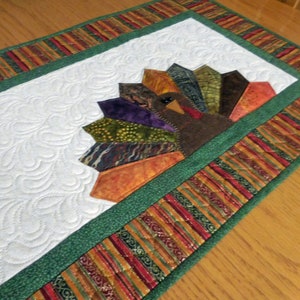 Quilted Table Runner Thanksgiving Turkey Fall Handmade Table - Etsy