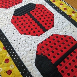 Quilted Ladybug Table Runner, Dining Decor, Home Decor Centerpiece ...