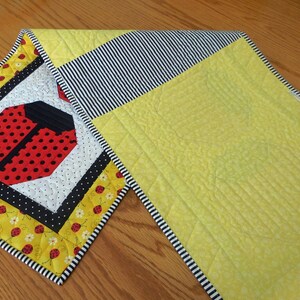Quilted Ladybug Table Runner, Dining Decor, Home Decor Centerpiece ...