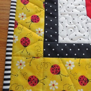 Quilted Ladybug Table Runner, Dining Decor, Home Decor Centerpiece ...