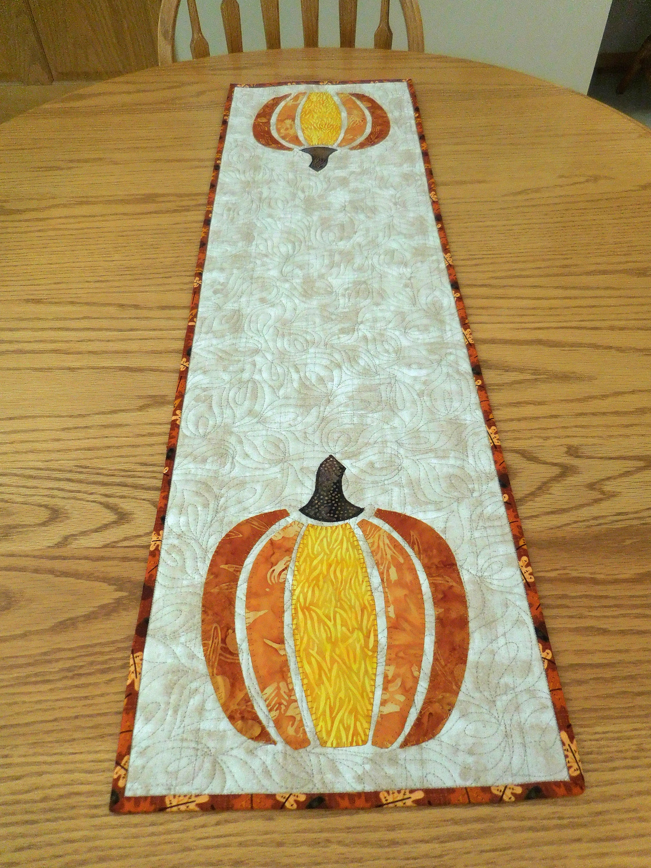 Quilted table runner Pumpkin Harvest Autumn Centerpiece | Etsy