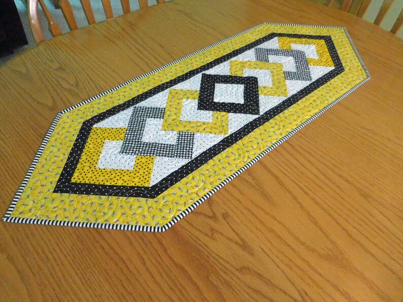 Quilted Table Runner Summer Bee Bumble Bee Home Decor - Etsy