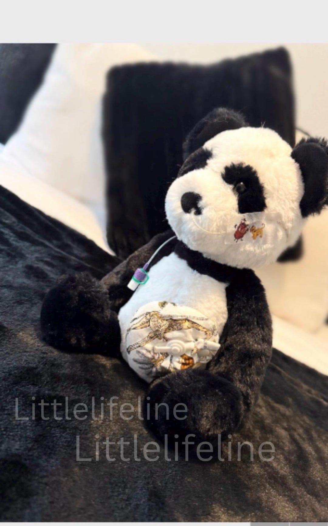 Our Stunning Medical Support Panda With a Peg Button and NG Tube - Etsy