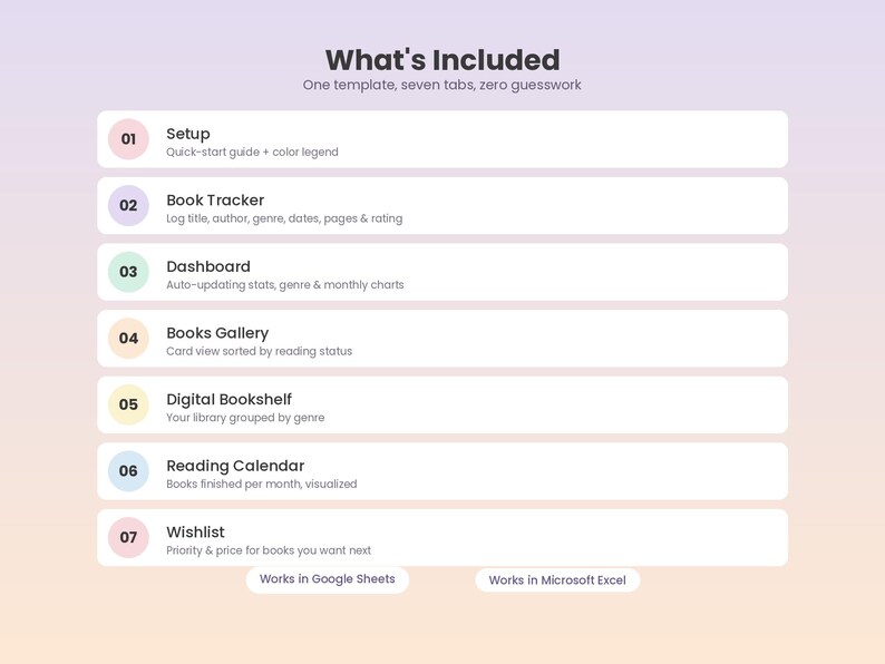 Book Tracker Reading List Planner Google Sheets Excel Dark Mode Reading ...