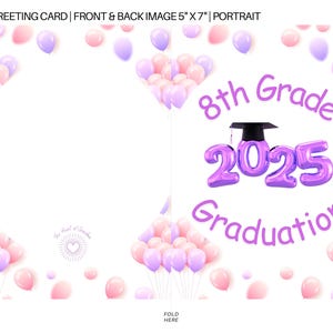 8th Grade Graduation Card Printable Graduation Gift Class of 2025 ...