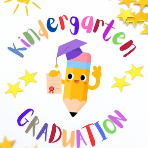 Kindergarten Graduation Card – Cute Pencil Design for Kids - Colorful ...