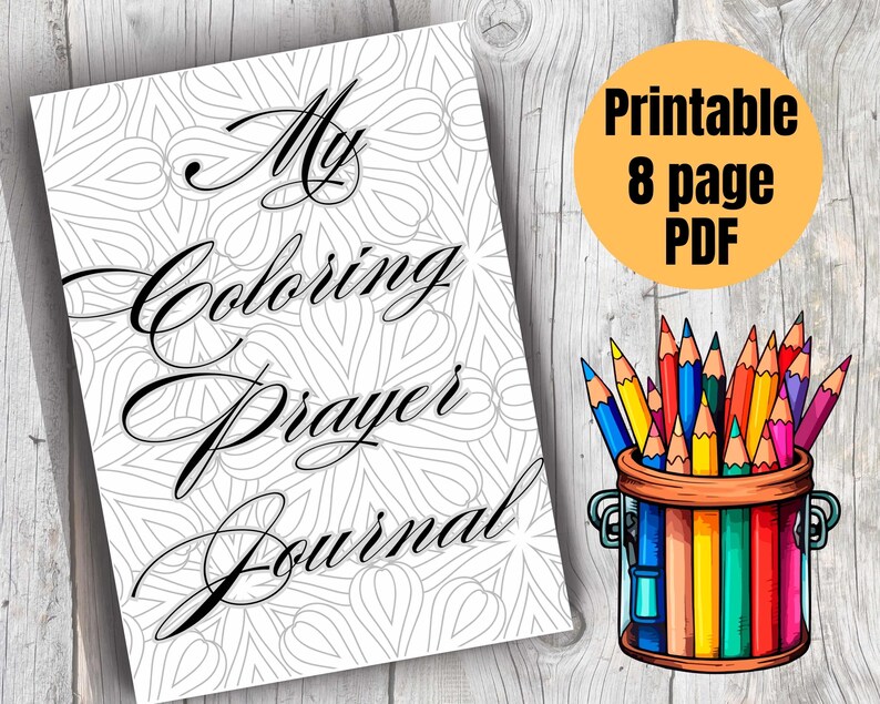 Printable Coloring Prayer Journal: Christian Reflection & Gratitude ...