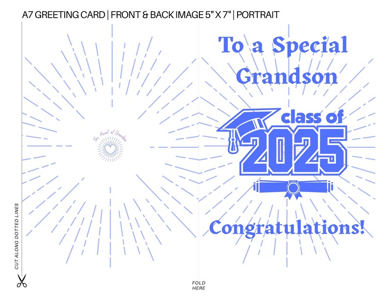 Grandson Graduation Card Printable - Graduation Gift From Grandparents ...