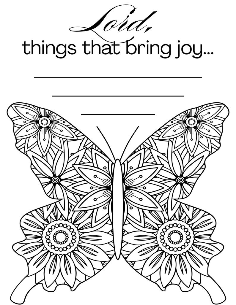 Printable Coloring Prayer Journal: Christian Reflection & Gratitude ...