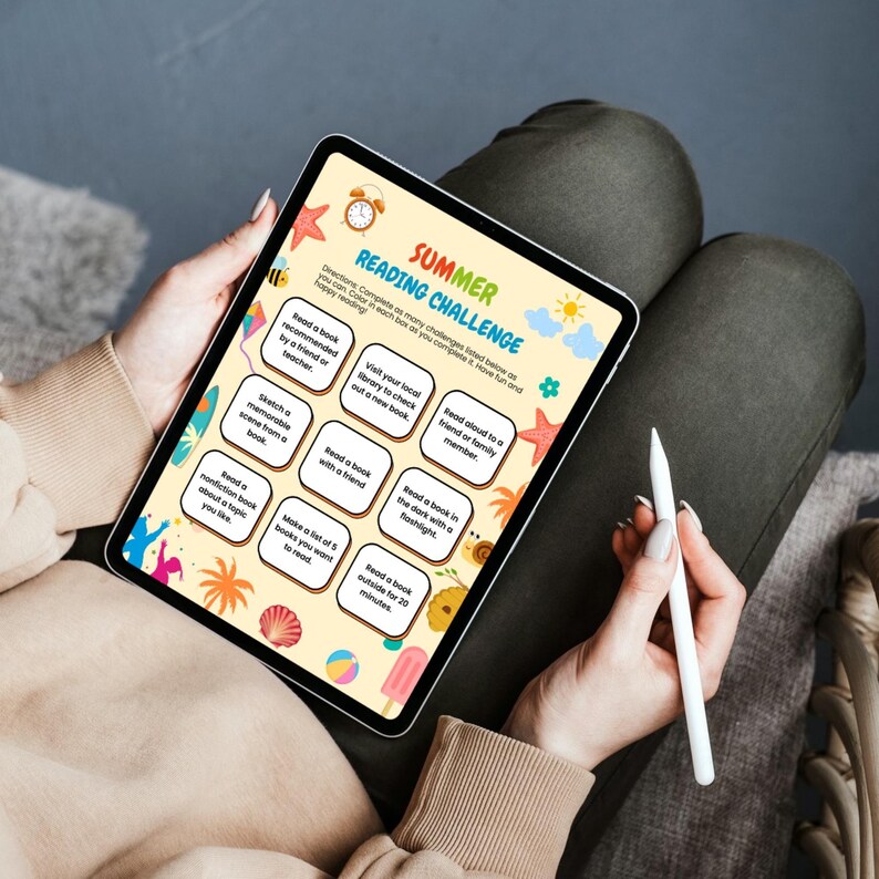 Summer Reading Challenge | Printable Reading Challenge | Kids Activity ...