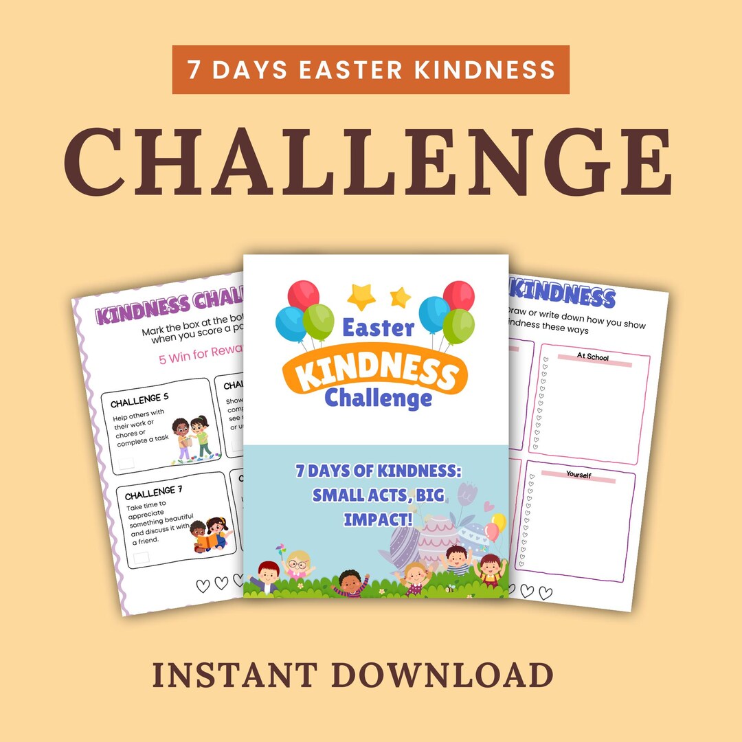Printable Easter Challenge Activities | Easter Kindness Challenge ...
