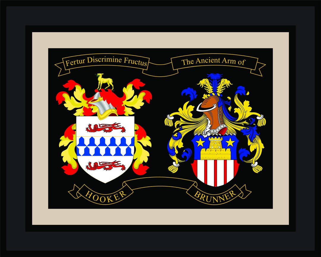 Custom Hand Embroidered Family Crest, Bullion & Wire Coat of Arms With ...