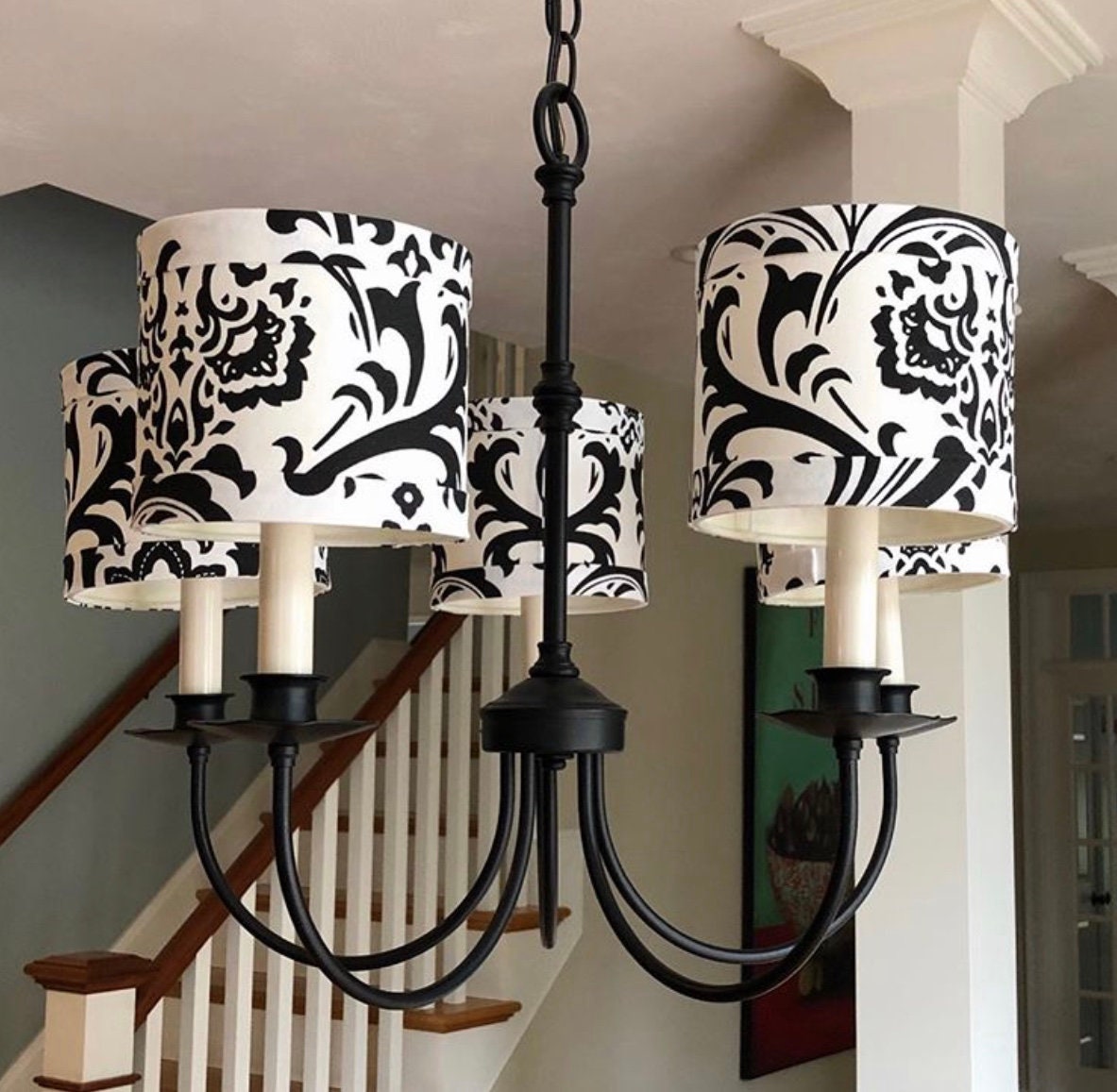 Drum shape chandelier shades lamp shade lampshade clip on clip on shade Etsy