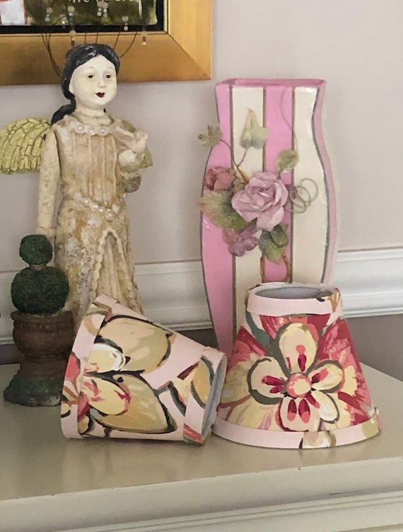 Chandelier Lamp Shade Sconce Lamp Shade Floral Shade Pastel - Etsy