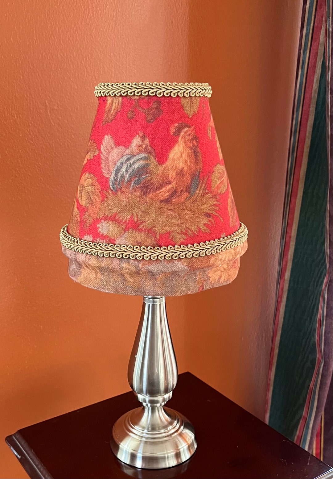 Chandelier or Sconce Lamp Shade French Country Clip on Shade Can Be ...