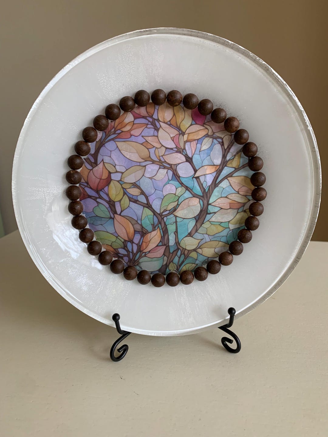 Decorative Mock Stained Glass Display Plate - Etsy