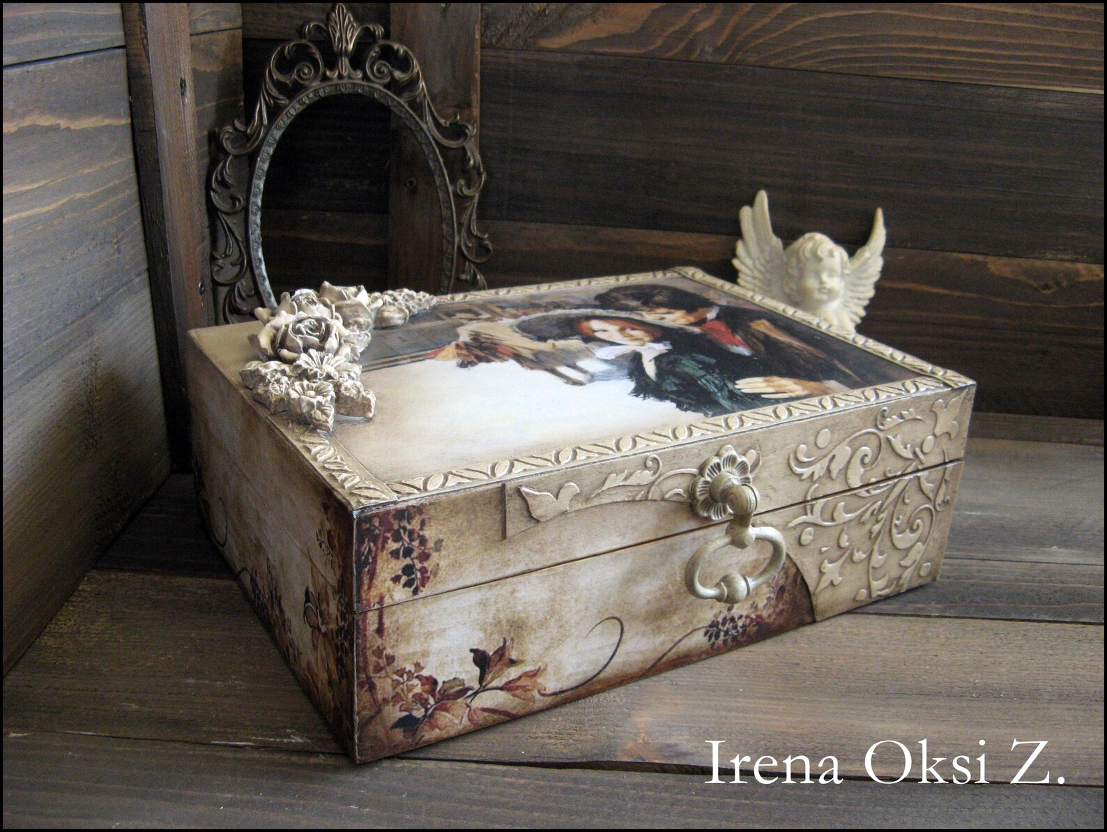 Victorian Style Jewelry Box – Hand Painted Decoupage Home Decor - Etsy