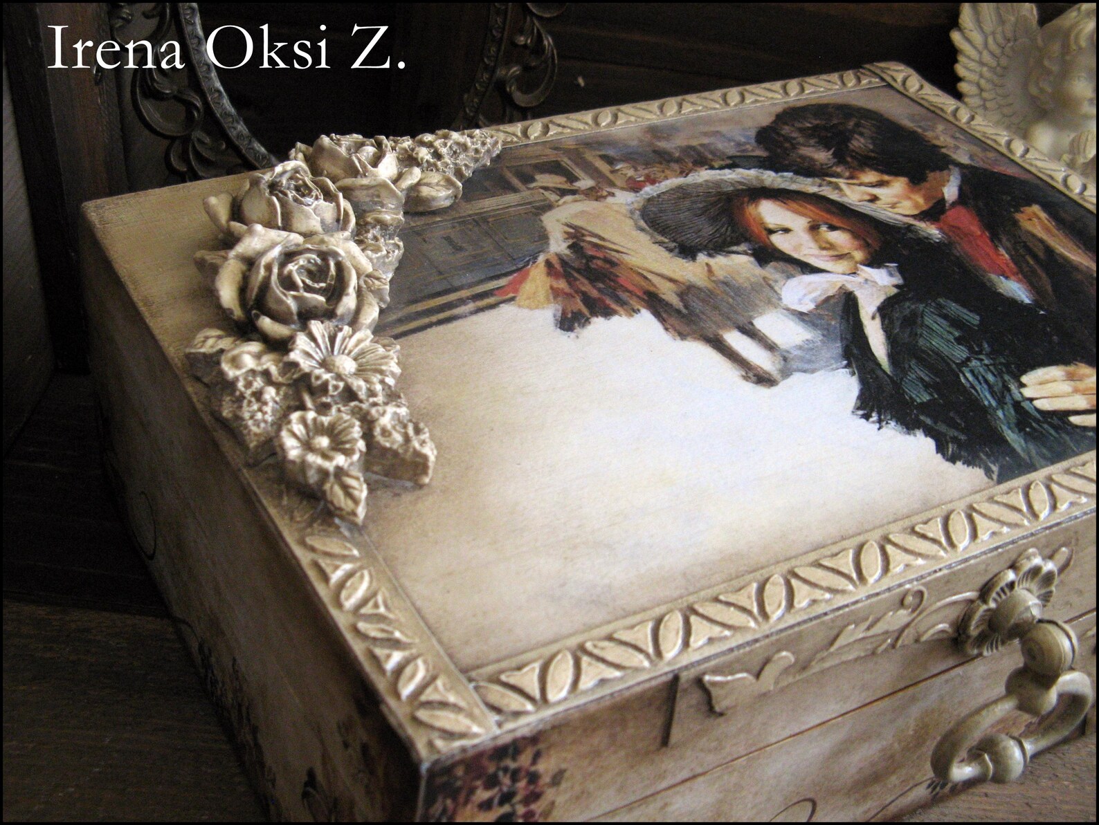 Victorian Style Jewelry Box – Hand Painted Decoupage Home Decor - Etsy