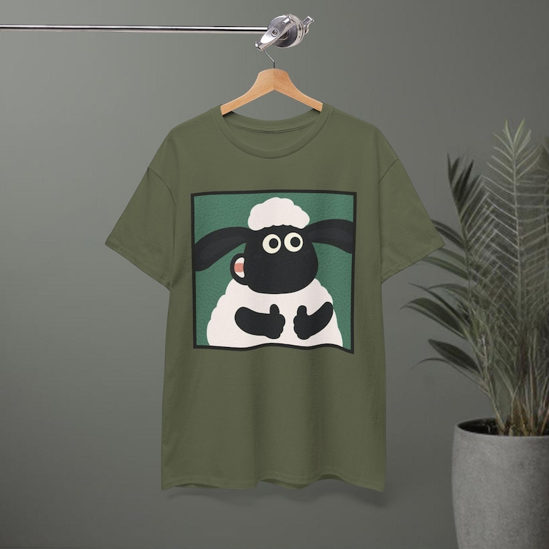 Shaun T-shirt | Funny Sheep Cartoon Graphic Shirt, Cute Animal Print ...