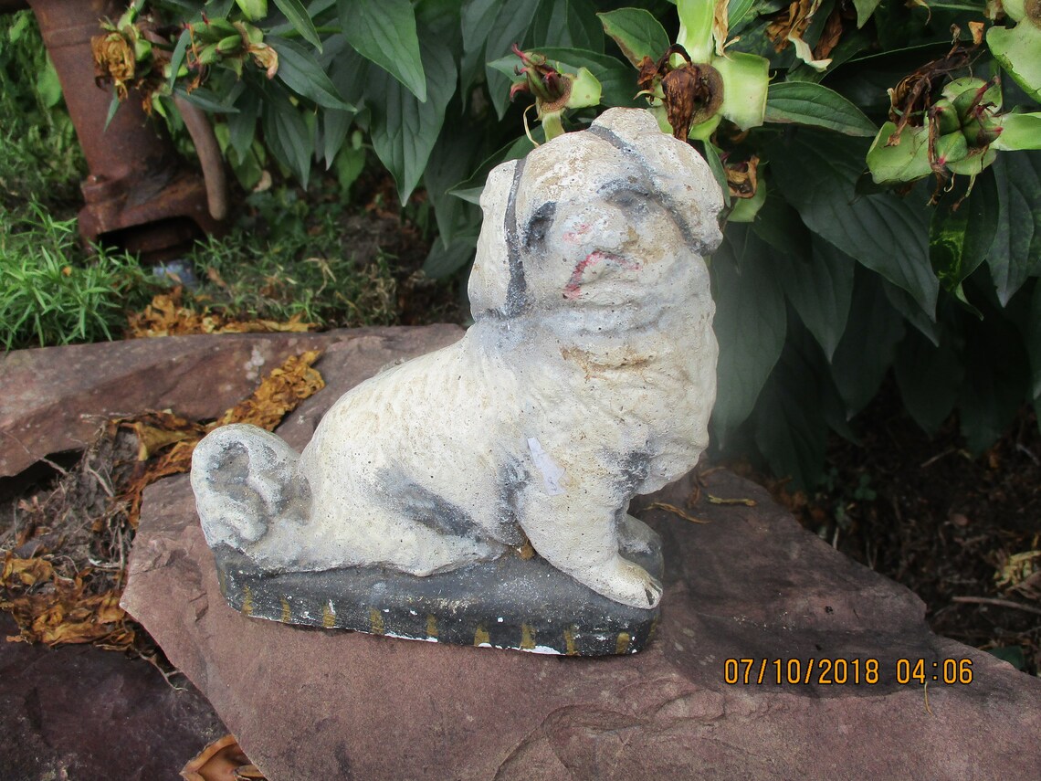 Vintage Cast Plaster Spaniel Dog Statue Old Plaster English - Etsy