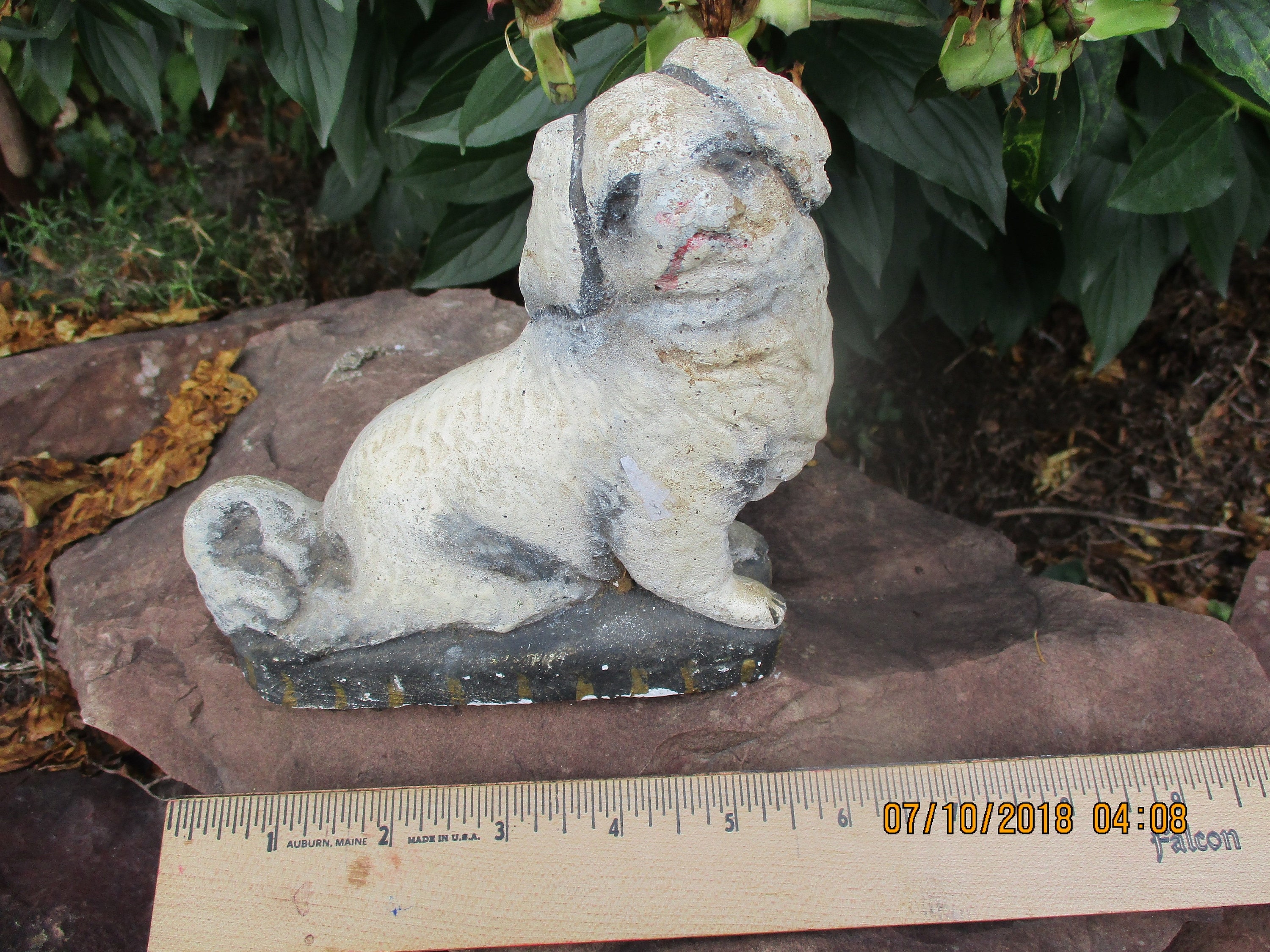 Vintage Cast Plaster Spaniel Dog Statue Old Plaster English Spaniel Dog ...