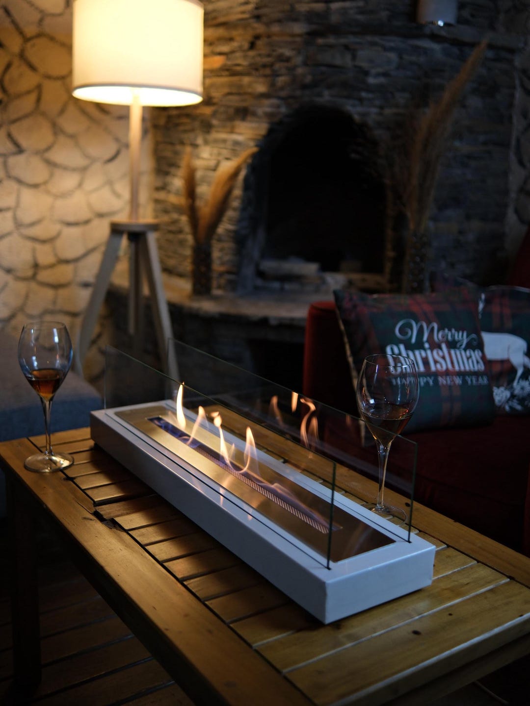 Modern Tabletop Fireplace - Bio Ethanol Portable Fire Place Decoration ...