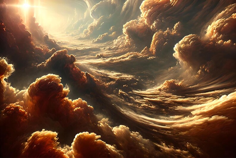 Jupiter Cloudscape – High-resolution Atmospheric Art Print - Etsy