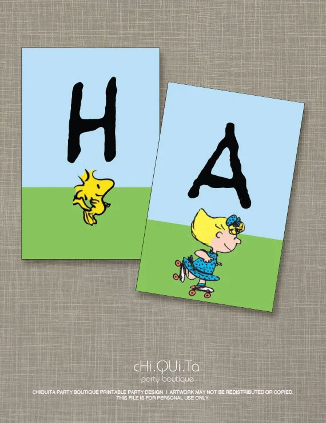Printable Peanuts Gang Happy Birthday Banner (PDF) - Etsy
