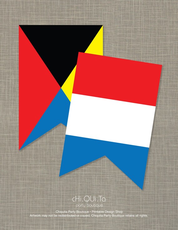 Printable Nautical Flags Banner (PDF) by Chiquita Party Boutique ...