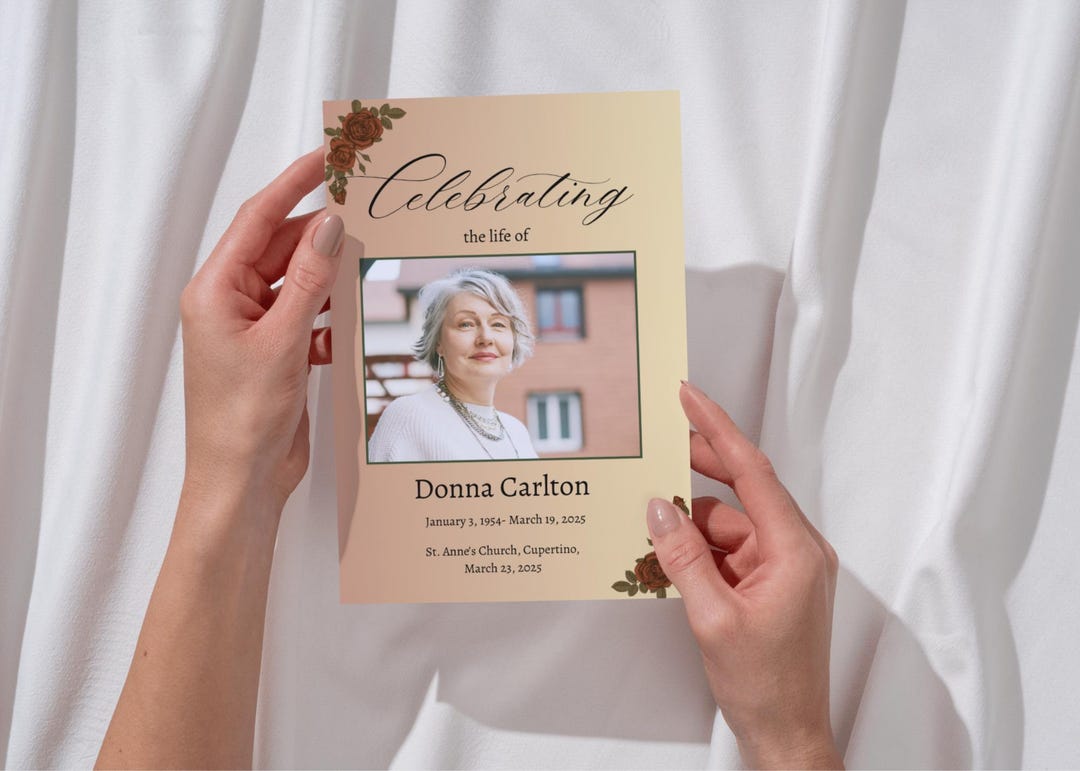 Obituary Template, Retro, Us Letter Eulogy, 4-page Obit, Memorial ...
